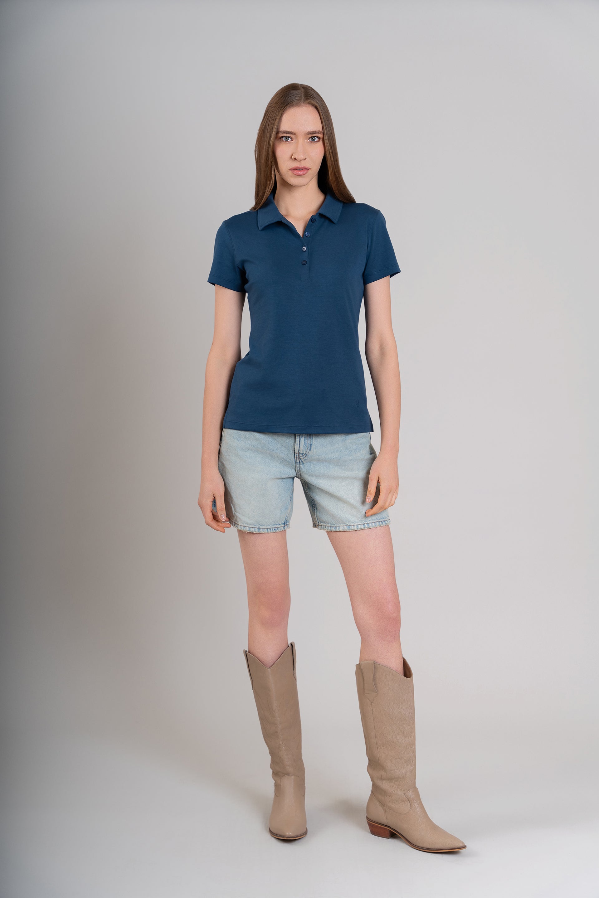 POLO CAMISERO - PIMA | AZUL